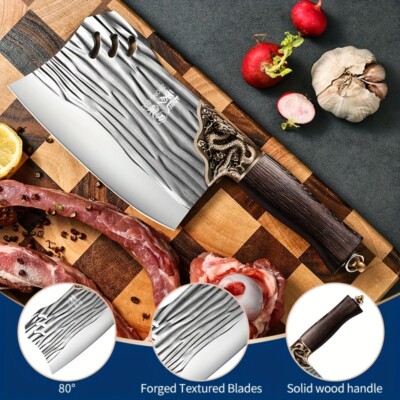 Handmade Forged Kitchen Chef Butcher Knife Bone Meat Cleaver Cut ...