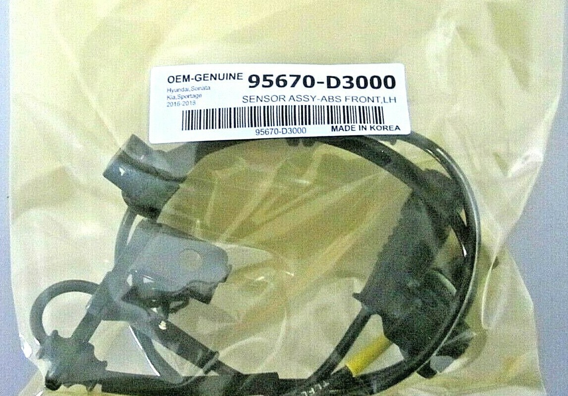 OEM ABS Speed Sensor FRONT LEFT for 16-21 Tucson 17-22 Sportage # 95670 ...