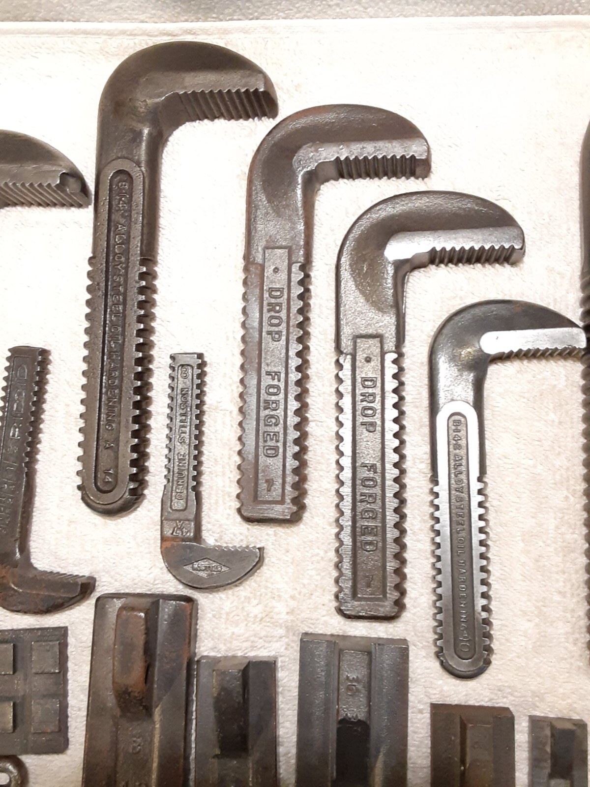 Mixed Lot Pipe Wrench Parts Jaw Heel Jaw RIDGID TRIMO PROTO USHCO ...