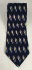 DESANTIS COLLECTION MEN’S 100% SILK BLUE GOLD TIE | eBay