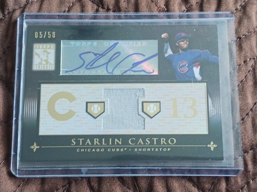 2010 Topps Tribute Starlin Castro Autograph Auto Relic Black Parallel ...