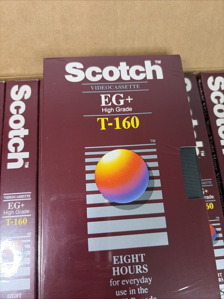Case Of 10 Scotch T-160 High Grade Video Cassette 160min Blank VHS ...