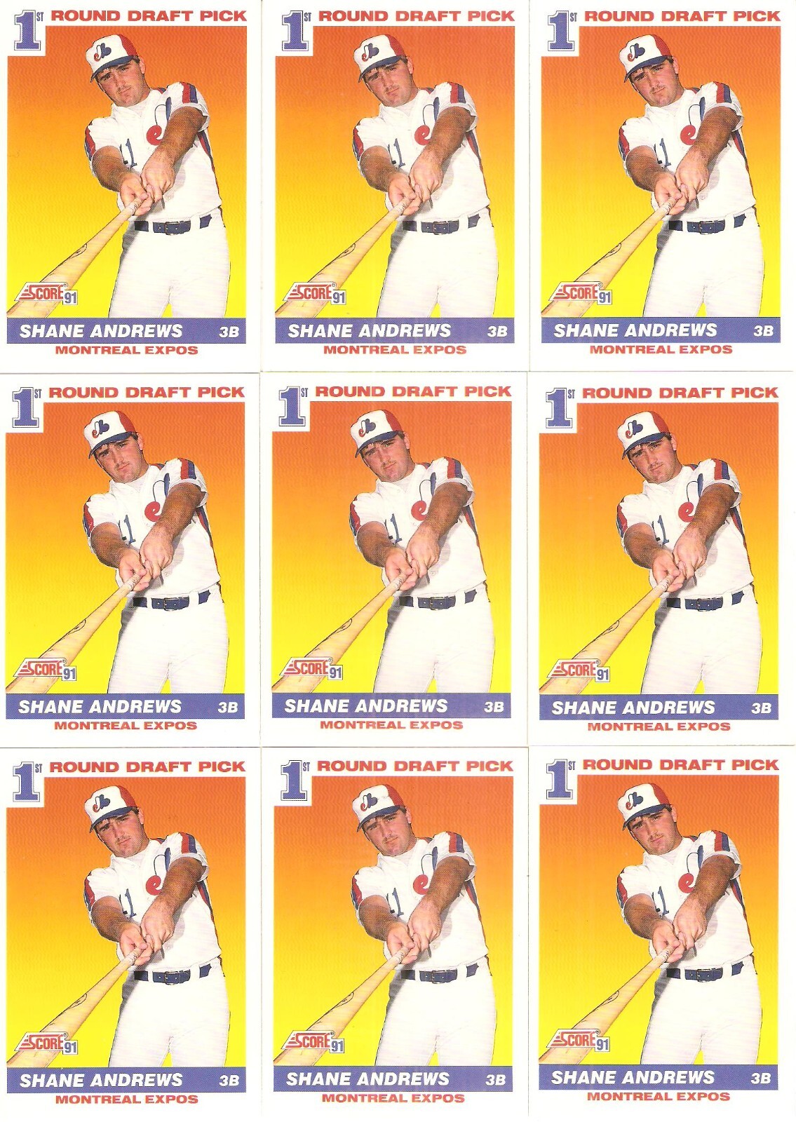 26 CARD SHANE ANDREWS BASEBALL CARD LOT 643 | eBay