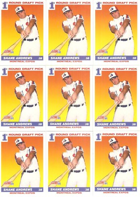 26 CARD SHANE ANDREWS BASEBALL CARD LOT 643 | eBay