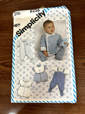 Simplicity 6256 sewing pattern, infant baby layette size NB to 18 ...