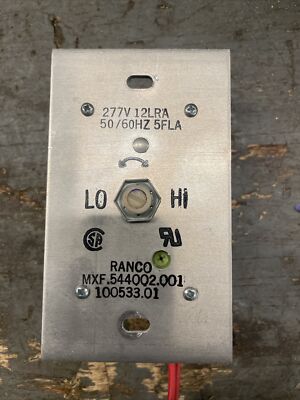 Ranco MXF-544002-001 Fan Variable Speed Control Switch 277V 50/60Hz ...