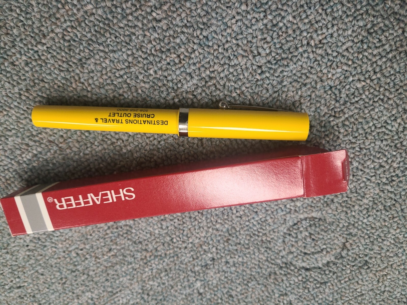 Vintage SHEAFFER Advertising Yellow NYNEX Ball Point Pen in Box - NOS ...