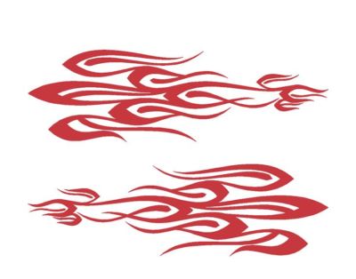 SIDE FLAMES DECALS #EXF22 VINYL GRAPHIC CAR TRUCK SUV SEMI FIRE VAN ...