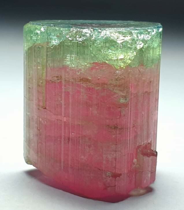 87 cts Bicolor Aesthetic ST Watermelon Color Tourmaline Crystal | eBay