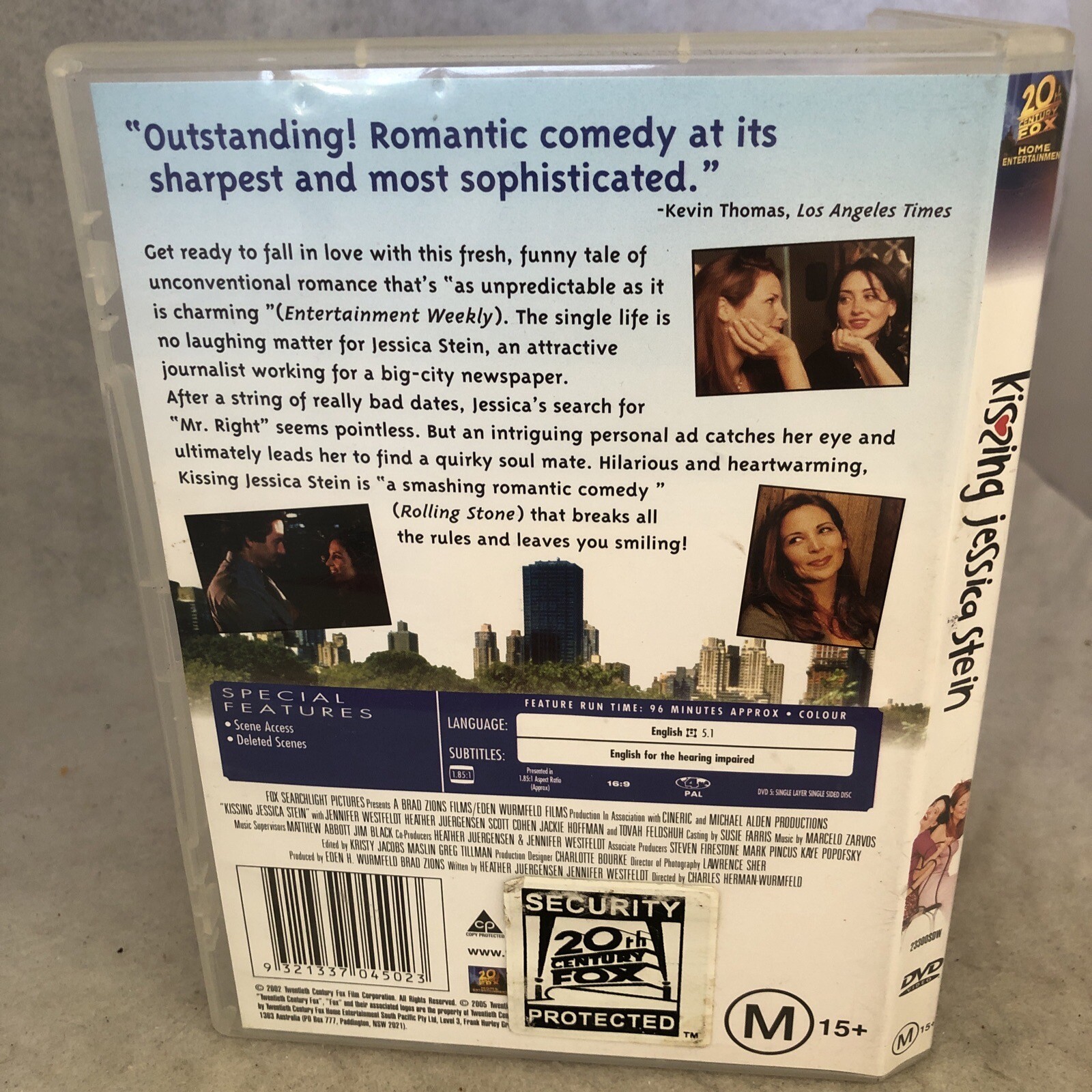 Kissing Jessica Stein (DVD, 2002) VGC. Free Shipping. 9321337045023 | eBay