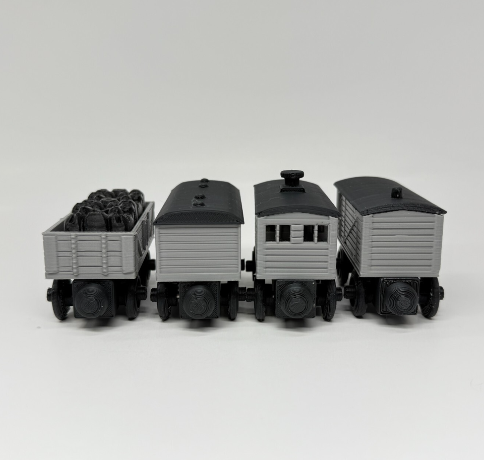 Wooden Railway Gray Breakvan Caboose Cargo Train Custom Made for Thomas ...
