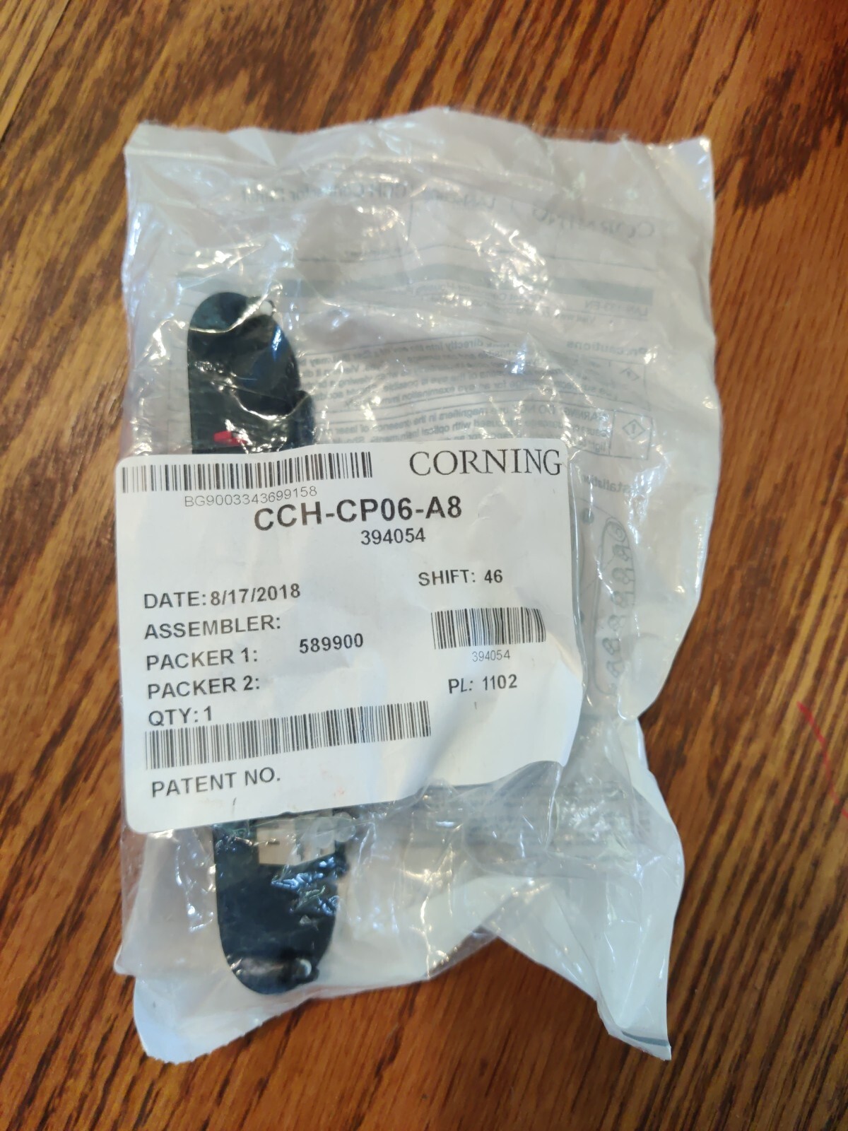 Corning CCH-CP06-A8 Panel 3 LC MM/Multimode, Duplex, 6 Fiber 62.5um OM1 ...