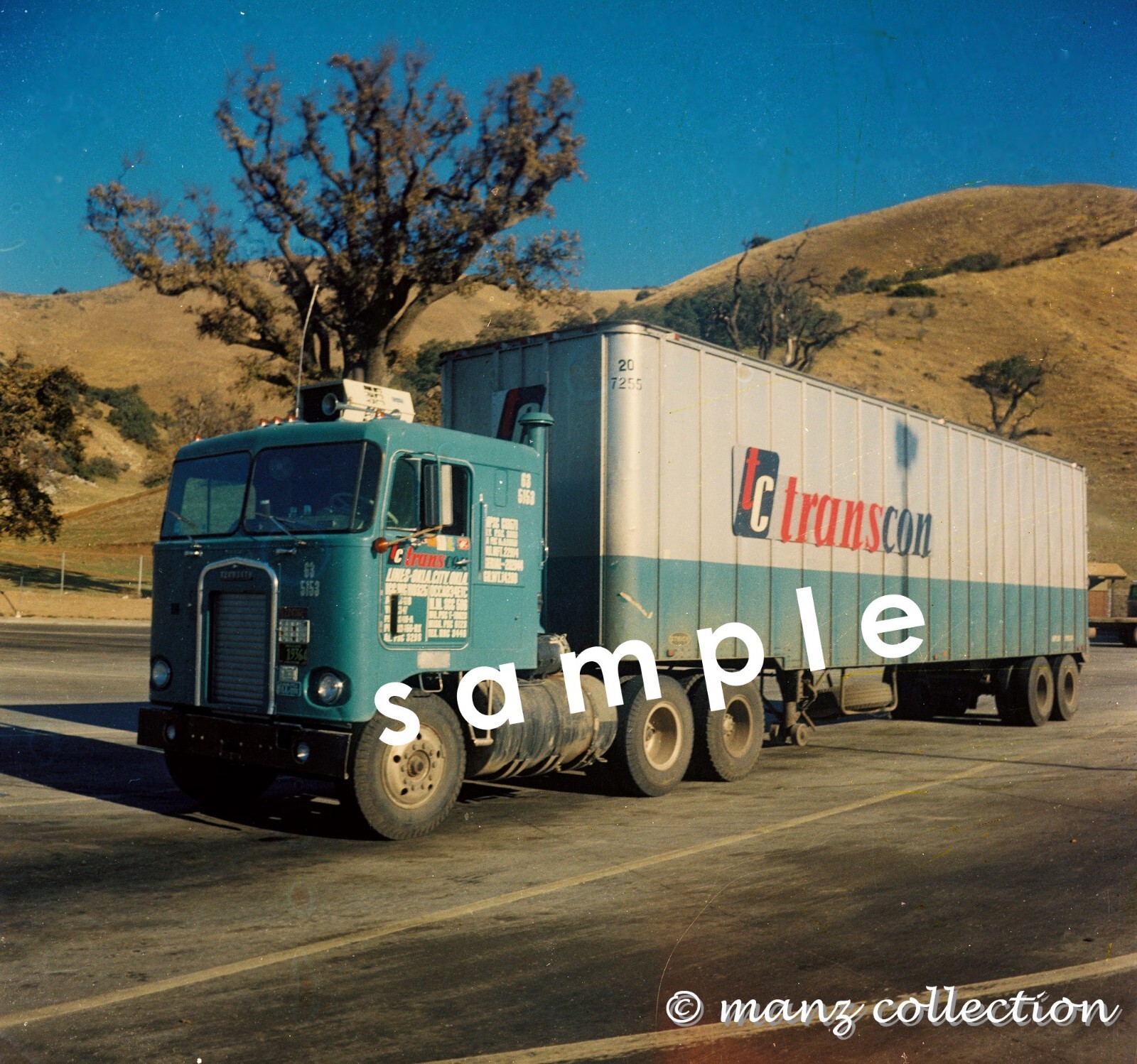 8x10 color semi-truck photo - 1960's KW TRANSCON | eBay