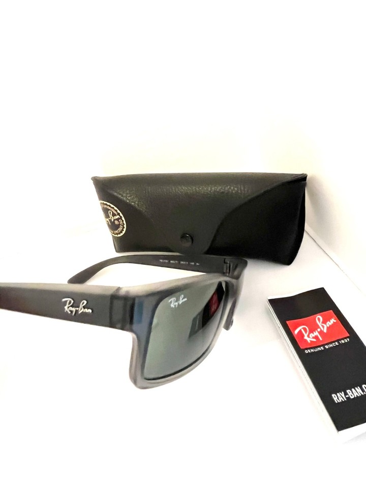 New Ray-Ban RB4151 Rectangle Sunglasses Gray Gradient Nylon Frames | eBay