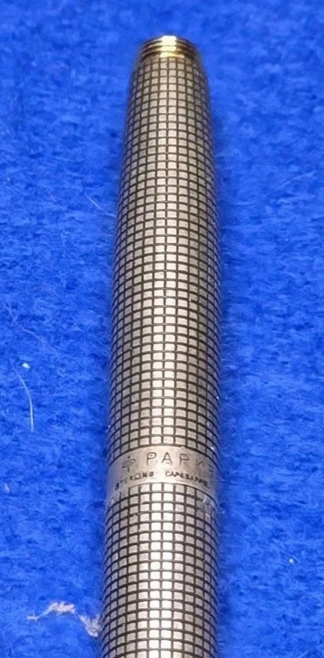 PARKER 14K Gold 585 75 Cisele Fountain Pen Sterling Silver 925 F W ...