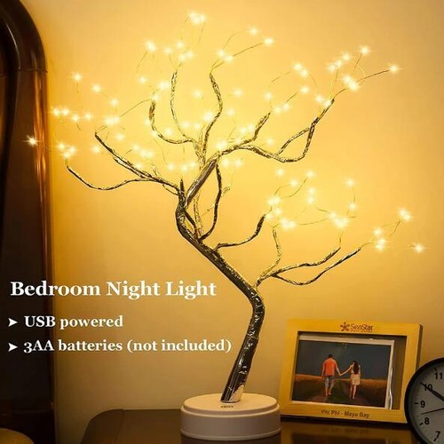 Fairy Tree Lamp 108LED DIY Artificial Bedroom Nightlight Bonsai Tree ...