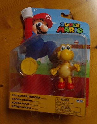 Super Mario - Red Koopa Troopa Figure w/Coin New | eBay