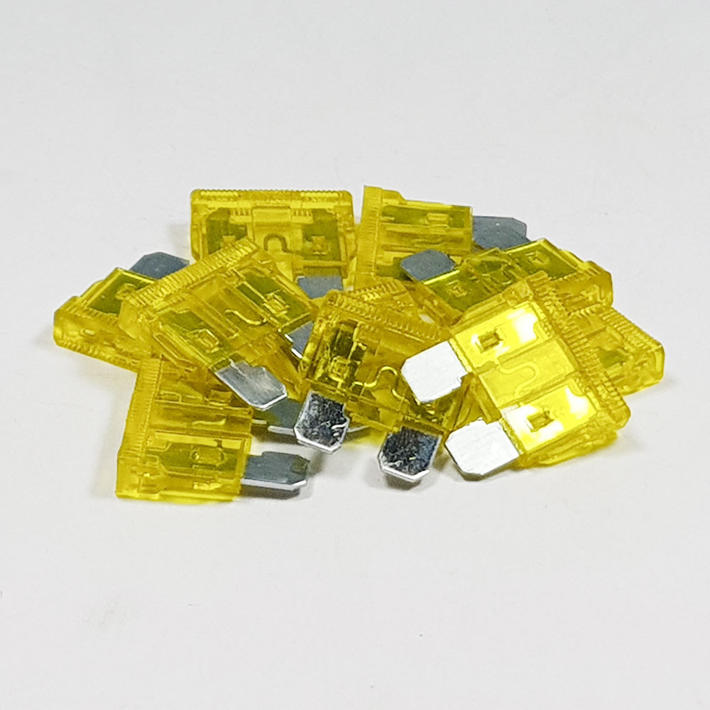 20 A Amp Standard Blade Fuses Yellow Amps Fuse Car Van Auto Marine Pack ...