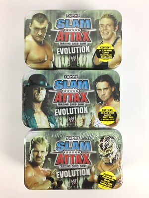 Lot 3 Boite Métal Slam Attax Evolution Topps / Box WWE | eBay