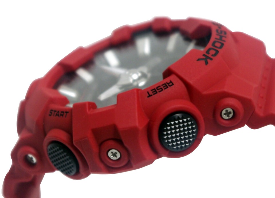 Casio GA700-4A G-Shock Black Analog Digital Dial Red Resin Band Watch ...