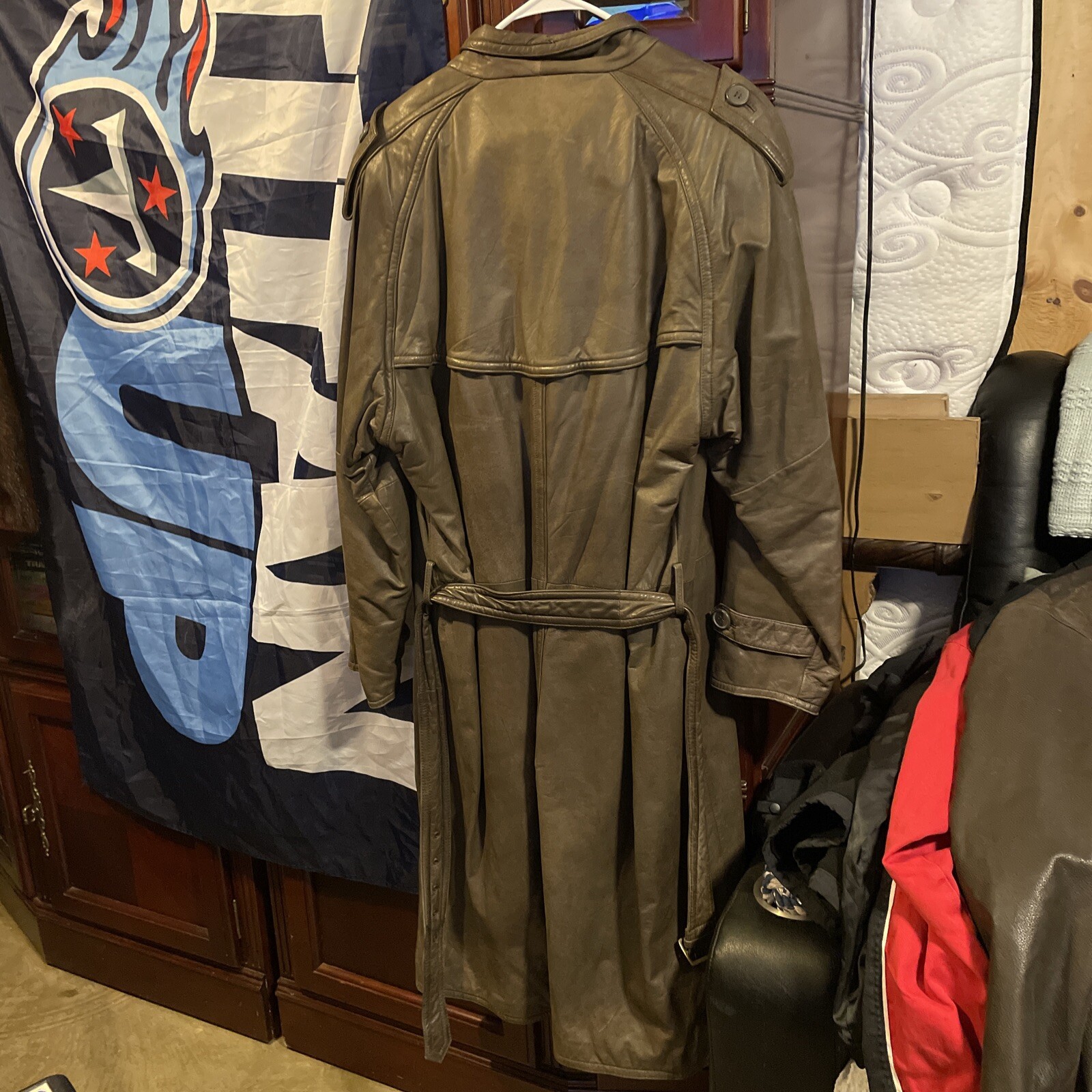 M. Julian Brown Leather Trench Coat - Gem