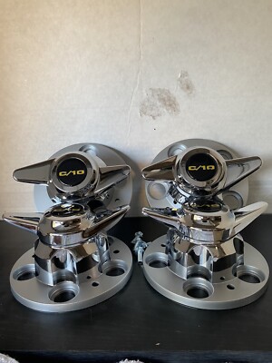 (4) 2 BAR SPINNER & CENTER CAPS FOR 5 LUG CHEVY TRUCK RALLY WHEELS,C/10 ...