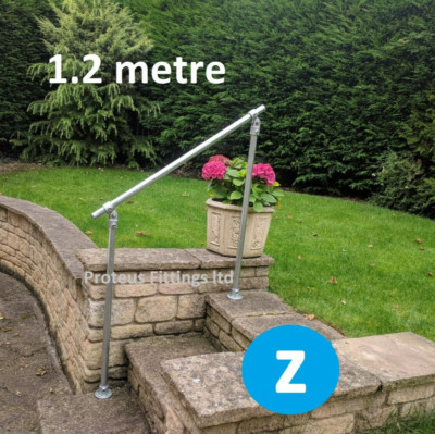 Outdoor Safety Rail 1.2 Metre Metal Handrail Garden Steps Mobility ...