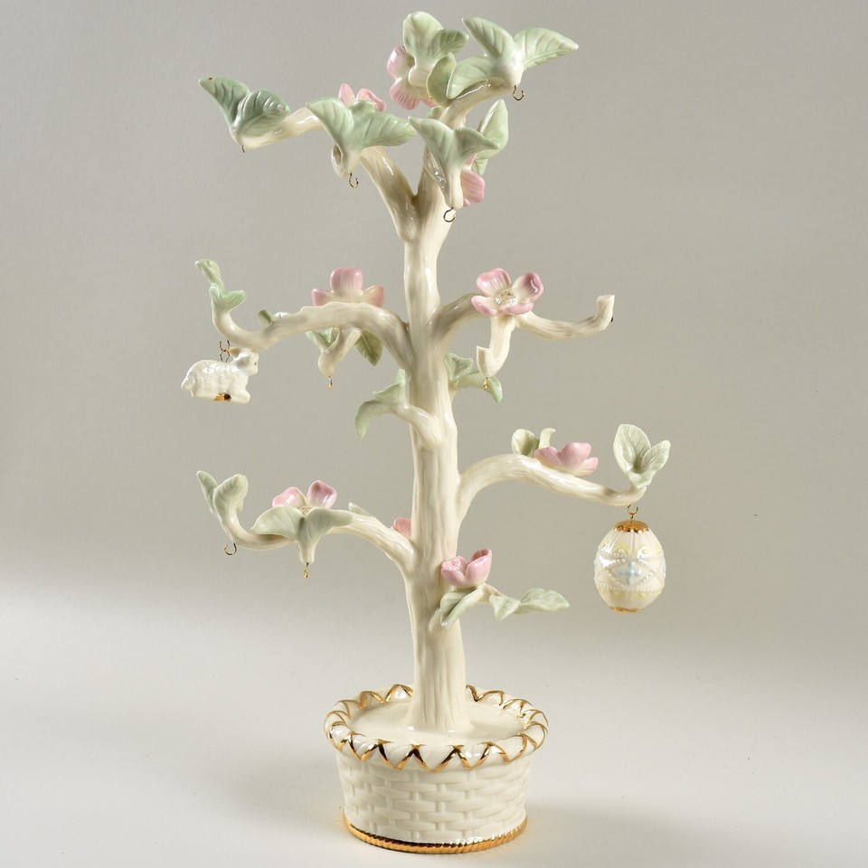 Easter Ornament Tree 2004 Lenox "Fine Ivory China" with Two Ornaments ...