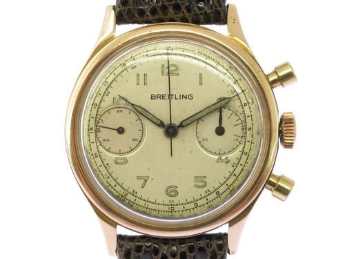 BREITLING PREMIER REF 790 CHRONOGRAPH 18KT ROTGOLD 50ER mit runden ...