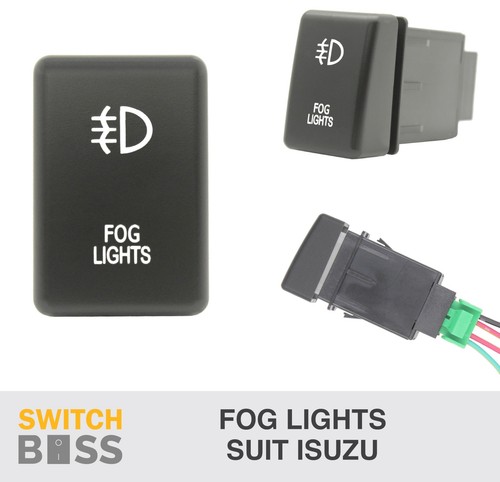 FOG LIGHTS WHITE LED Push Switch Suit ISUZU D-MAX MUX 2012-2018 12v ...
