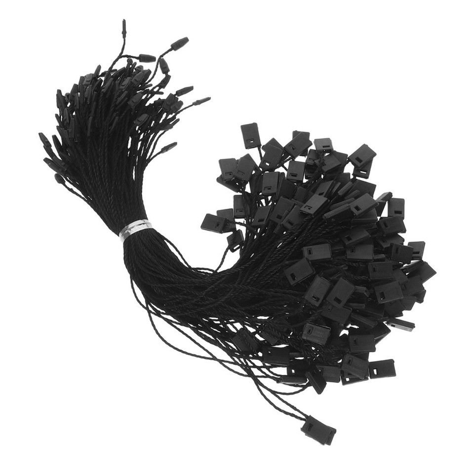 3000 Pcs Snap Lock Plastic Fastener Black Hanging Strings for Garments ...