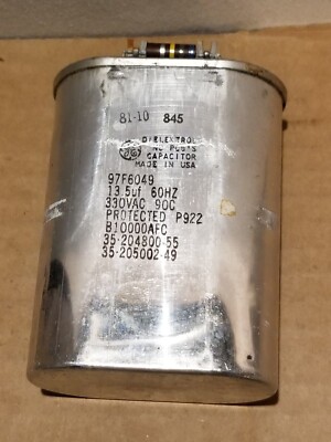 GE Motor Run Capacitor 13.5uF 330VAC 97F6049 | eBay