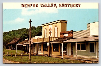 Postcard Renfro Valley Kentucky County Music Center. Scene Along Old ...