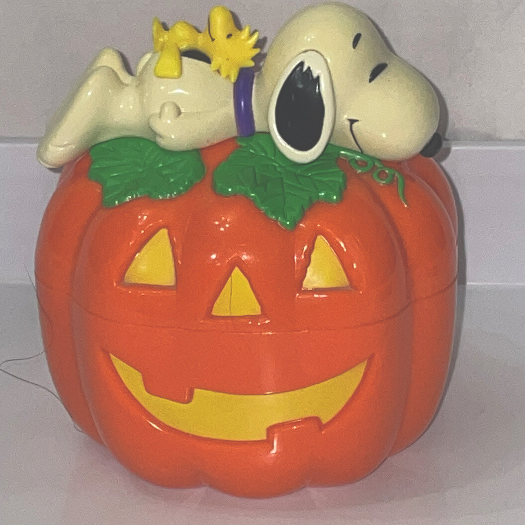 Vintage Whitman's Candies *Snoopy and Woodstock* Pumpkin Coin Bank ...