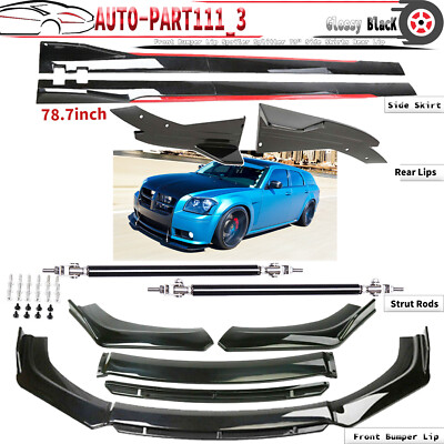 For Dodge Magnum R/T Front Bumper Lip Spoiler Splitter 79" Side Skirts ...