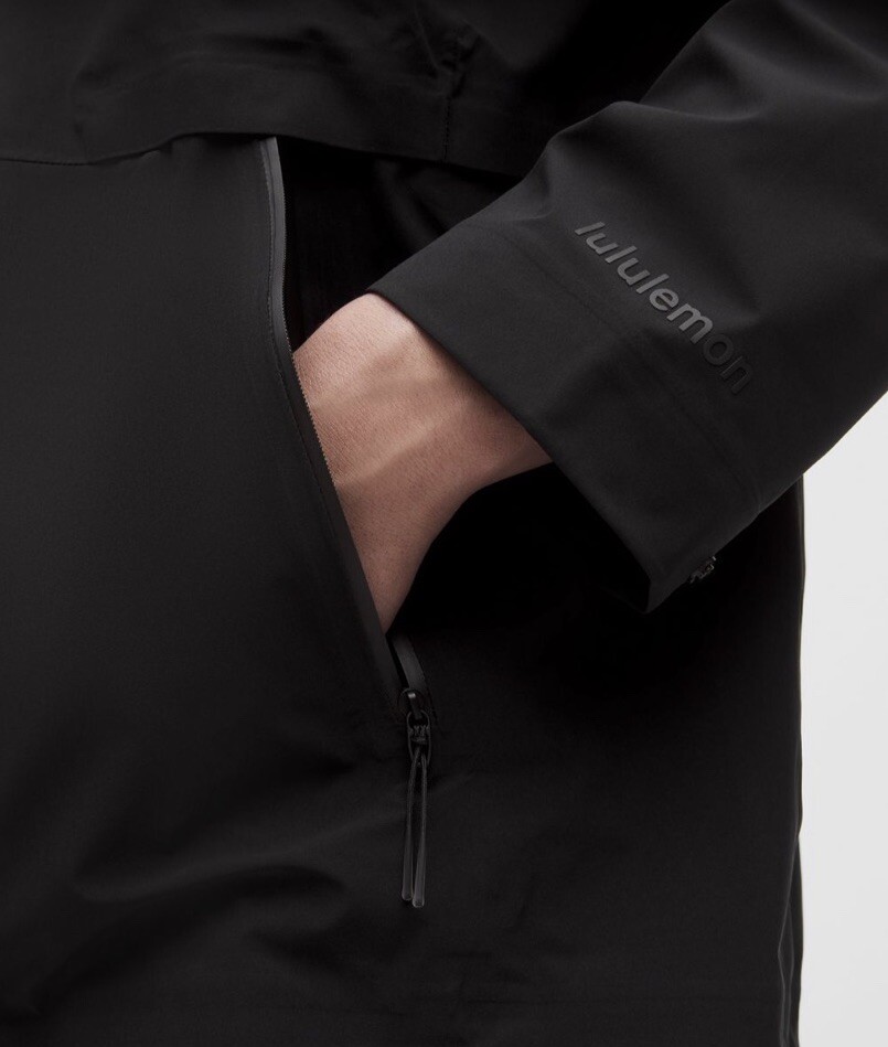 Lululemon Water Golf Waterproof Hooded Jacket Men Black Size M New | eBay