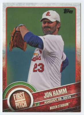 2015 Topps First Pitch #FP-18 Jon Hamm St. Louis Cardinals Baseball ...