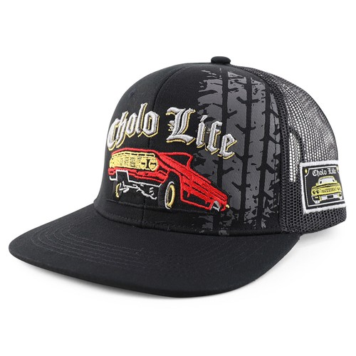 6 Panel Cholo Life 3D Embroidered Flatbill Mesh Back Cap - FREE ...