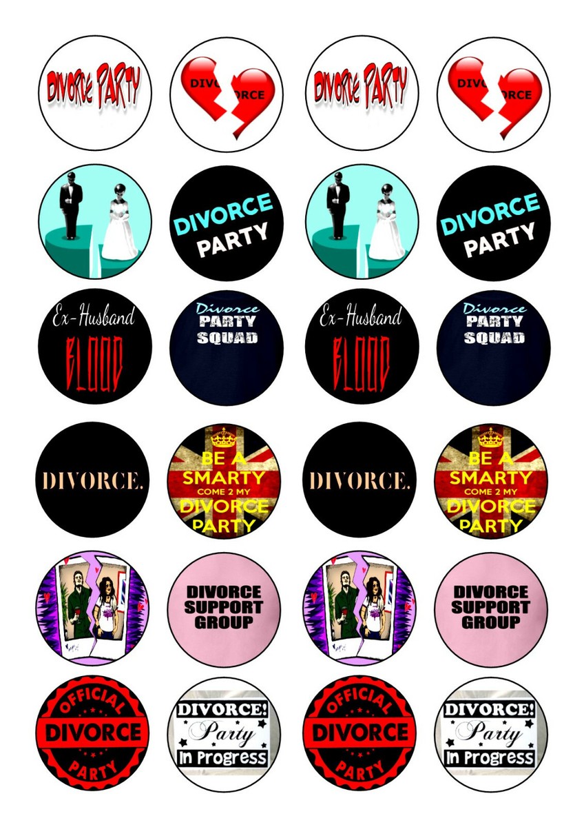 Divorce Party Cake Toppers