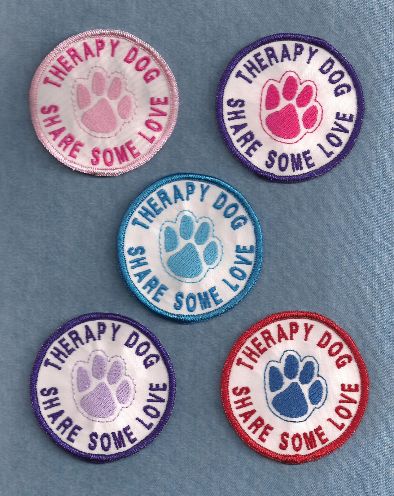 THERAPY DOG SHARE SOME LOVE Therapy Dog vest patch | eBay