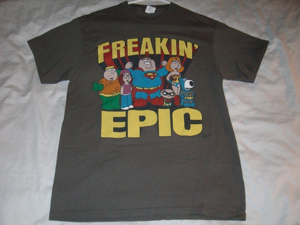 Freakin Epic Family Guy Superfriends DC Comics Gray T-shirt Men's ...