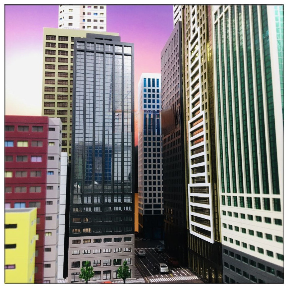1:300 Diorama Building Model High-rise Skyscraper Scene Architectural ...