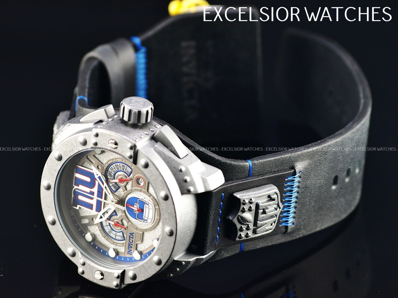 New Invicta NFL New York Giants Chronograph Quartz Stone Distressed Men ...