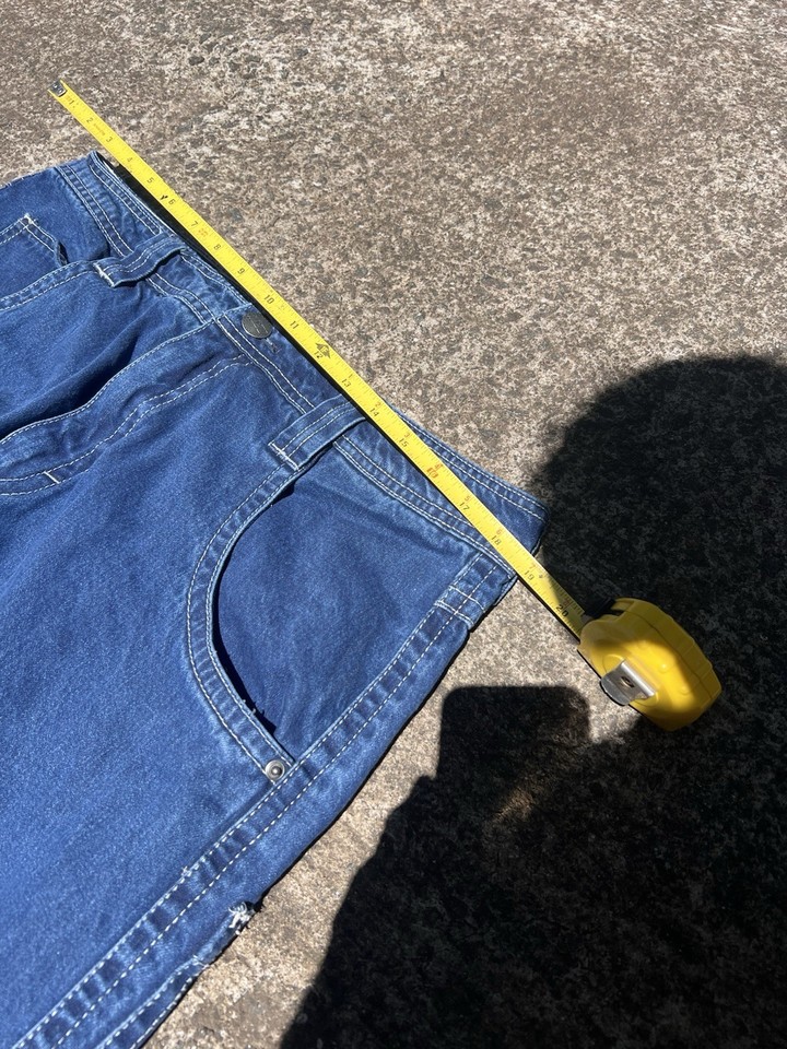 Alab Baggy Indigo Denim Embroidered Denim Jeans 38 Waist Huge Pockets | eBay