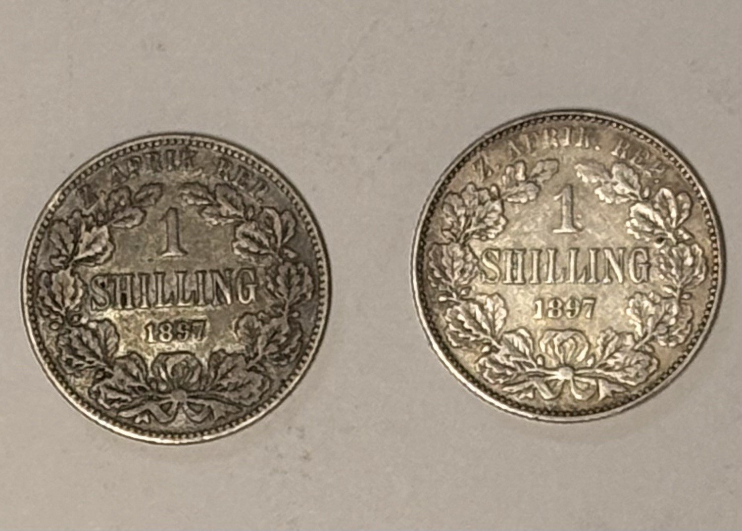 2 Units of 1897 South Africa 1 Shilling Silver Coin - item 202 | eBay