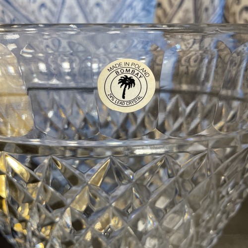 Bombay Polish Heavy Lead Crystal Vase Signed 8.25” | eBay