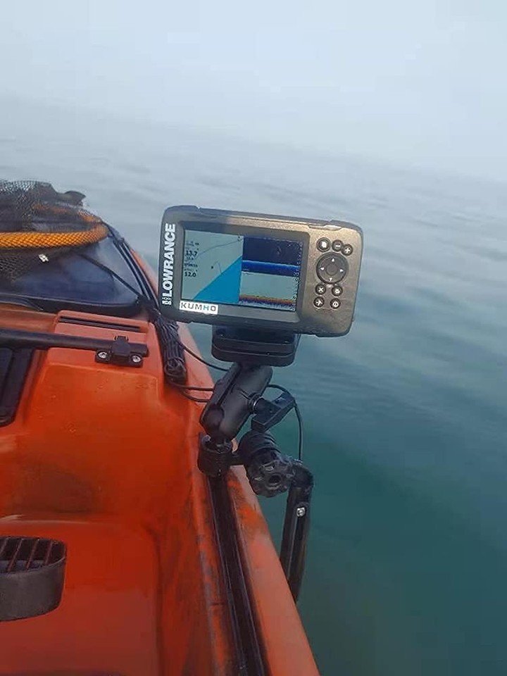 Fish Finder Mount 1.5" Ball Base for Kayak, Marine Electronic Mount for ...