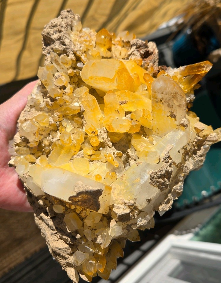 LARGE NATURAL MANGO QUARTZ CLUSTER TOP QUALITY CRYSTAL SPECIMEN ...