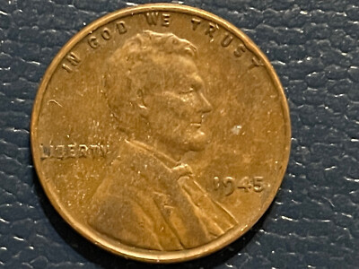 “Super Rare” 1945 Wheat Penny “No Mint Mark” (L )On The Rim And (W) On ...