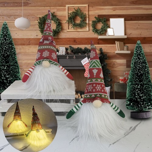 Christmas Faceless Doll LED Plush Faceless Dolls For Home Merry ...